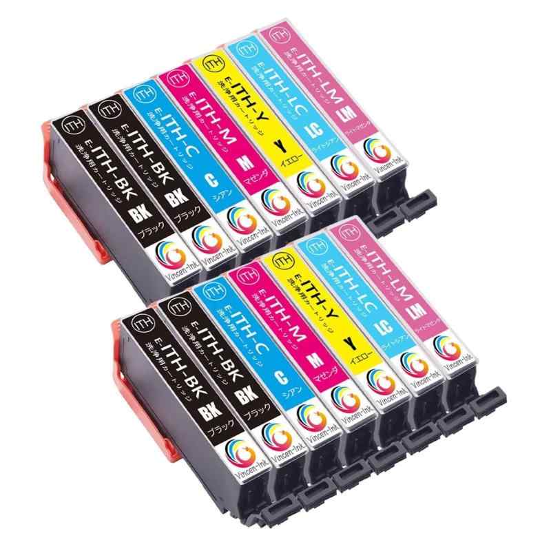 エプソン用ITHヘッド洗浄用インクカートリッジITH-6CL ITH-BK ITH-C ITH-M ITH-Y ITH-LC ITH-LM Epson用強力洗浄クリーニング 専用洗浄液プリンターのインク目詰まり・カスレ解消 洗浄カートリッジ...
