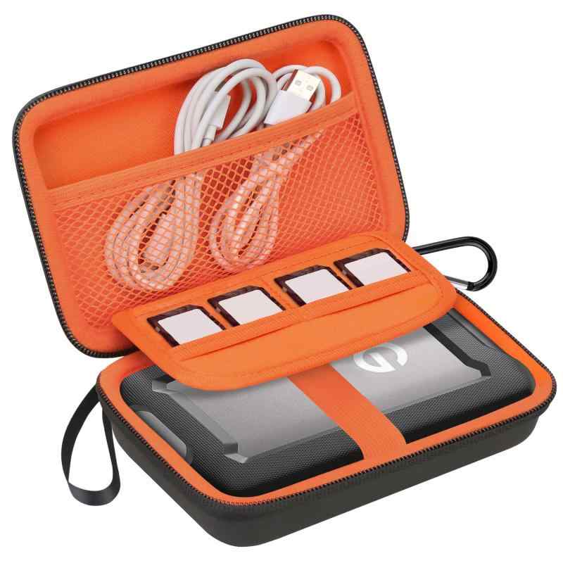 Lacdo ハードドライブキャリングケース 用 SanDisk Professional G-Drive ArmorATD - 頑丈なポータブル外付けハードドライブ HDD USB-C USB 3.2 Gen 1 1TB 2TB 4TB 5...