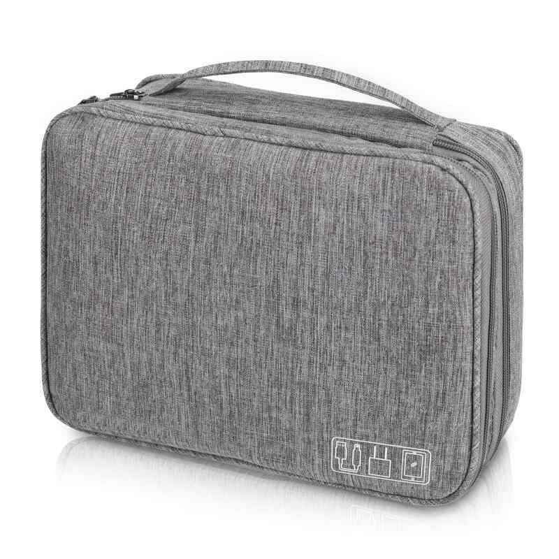COGICOGI ガジェットポーチ トラベルポーチ 高い防水性 3層仕組み 大容量 28*21*9cm オフィス道具 配線 スマホ タブレット 家庭用品収納・整理 出張・旅行・出勤・プレゼントとして適用