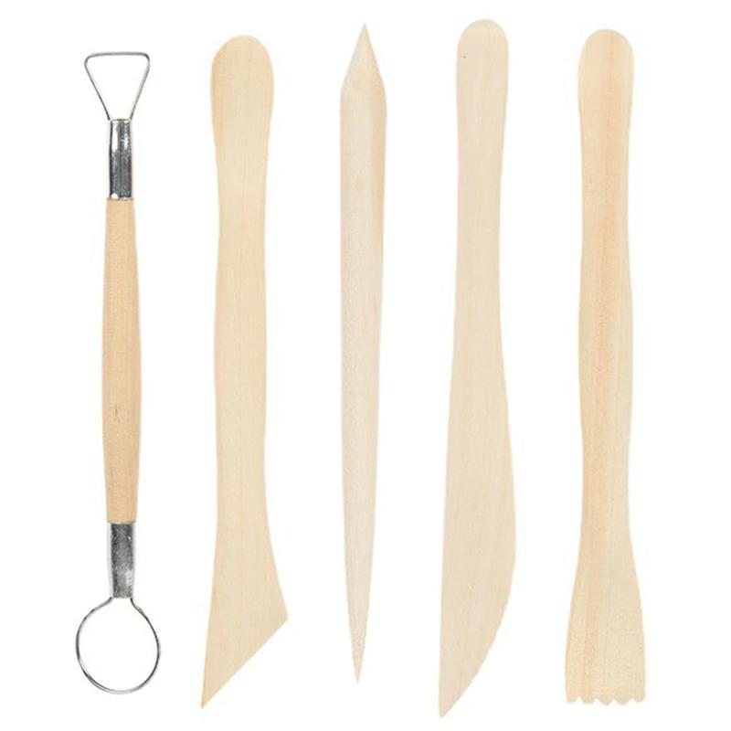 粘土彫刻ツール 粘土ヘラセット 彫刻スパチュラ 陶芸道具 DIY彫刻ツール 陶芸・粘土ツール 陶器 造形 ヘラ 粘土道具 5本 セット[セット内容]：プラスチックナイフ3本＋トリミングナイフ1本＋陶器針1本[サイズ]：プラスチックナイフ3本...