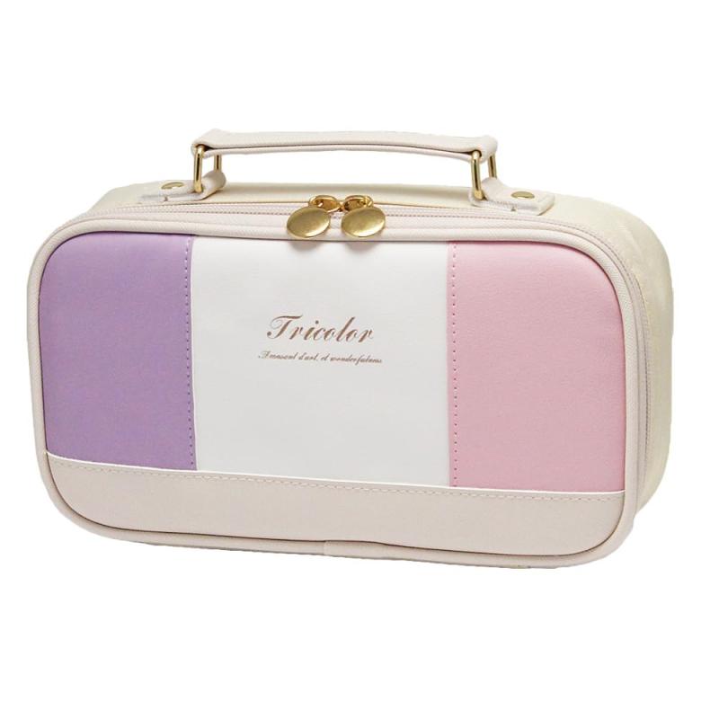 裁縫セット トリコロール【日本製裁ちばさみ】(右利き用)キャップ付の糸きりばさみ、プラスチックケース入りの針山など安全面を考慮しております。高品質な国産の21cmの裁ちばさみで、安心してお使いいただけます。小学校で使われている裁縫セットのほ...