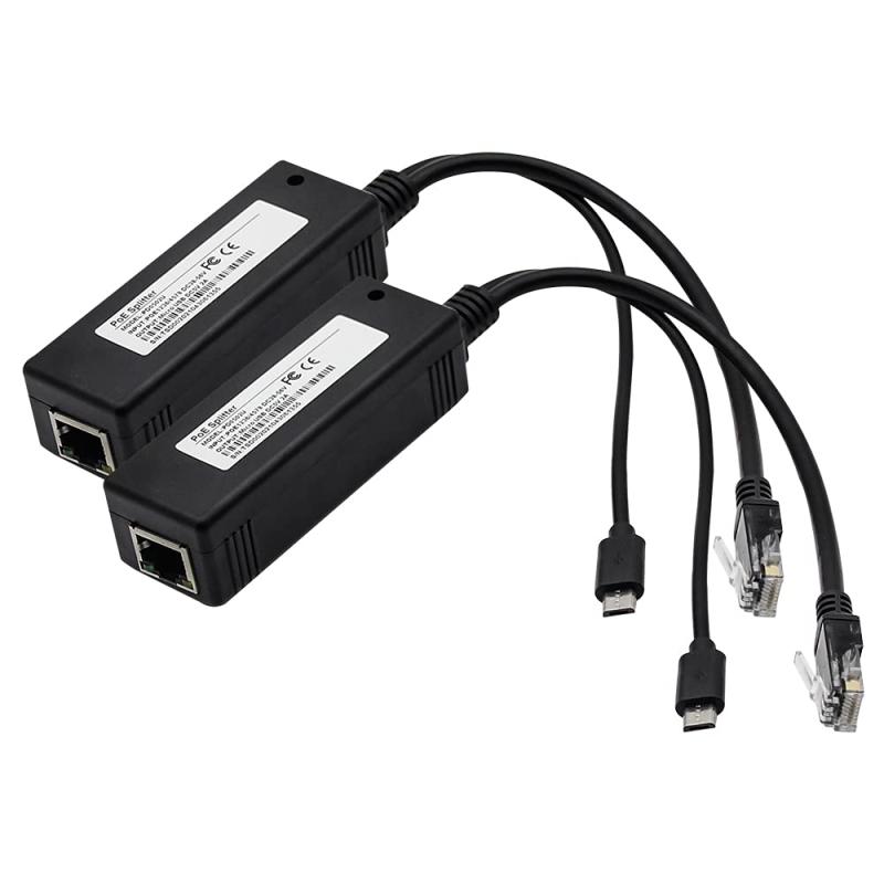 (2個）PoEスプリッターマイクロUSB 、タブレットPC、ワイヤレス監視カメラまたはRaspberry Pi、IPC、IPカメラなどに適しています PoE Splitter 5VMicro USB✈️出力電力：DC 5V 2A、IEEE8...
