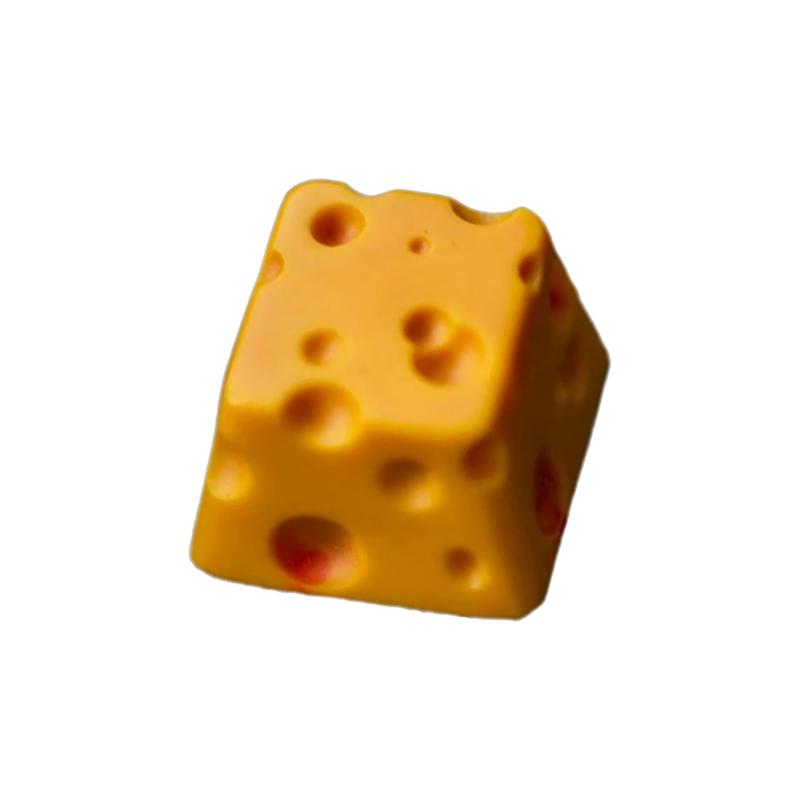 かわいいアニメキーキャップ 黄色のチーズの形 WASDキーキャップ キーボード樹脂 DIY ギフト PCゲーマー用 メカニカルキーキャップ（イエロー）かわいいチーズデザイン：人気アニメスタイルを採用した黄色のチーズ形キーキャップで、WASD...