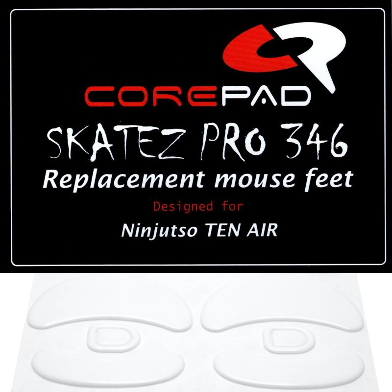 Corepad Skatez PRO Ninjutso TEN AIR用マウスソール 2set PTFE100%【】対応マウス：TEN AIR厚さ：0.8mm2セット付属純度100％の高品質PTFE(テフロン/フッ素樹脂)製