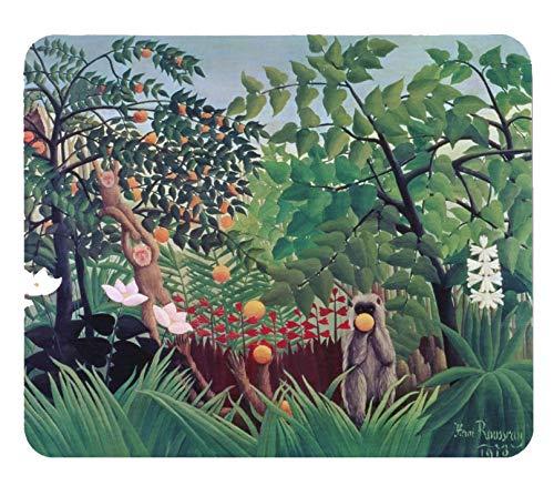 アンリ・ルソー『 エキゾチックな風景 』 のマウスパッド：フォトパッド（ 世界の名画シリーズ ）この商品は、熱帯スタジオが製造販売しているオリジナル製品です。海外から発送される模造品にご注意ください。ほぼ全国翌日配達のレターパックライトで発...