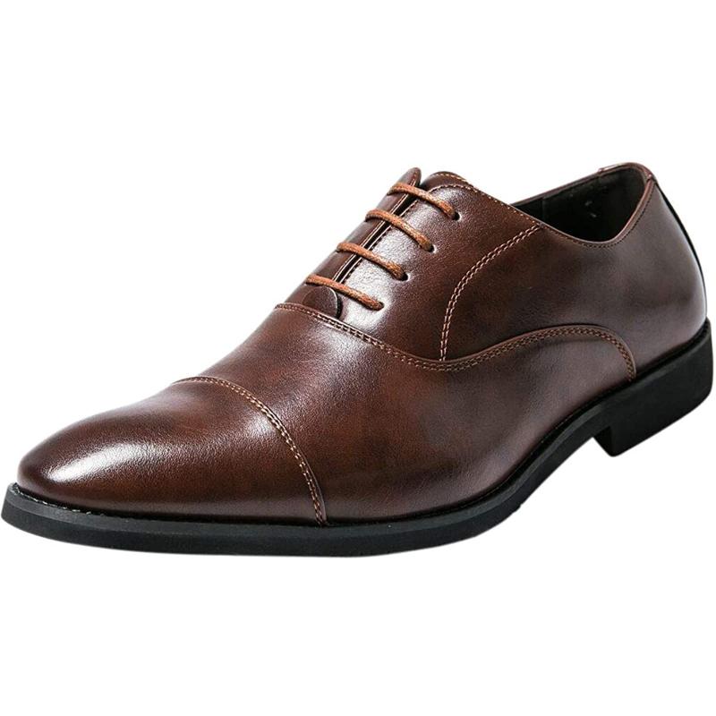 [Maxome] ビジネスシューズ メンズ メンズ ビジネス 冠婚葬祭 靴 メンズ 紳士靴 メンズ 結婚式 靴 メンズ 内羽根 歩きやすい 通气性 軽量 防滑 通勤 大きいサイズ 24.5cm-29.0cm