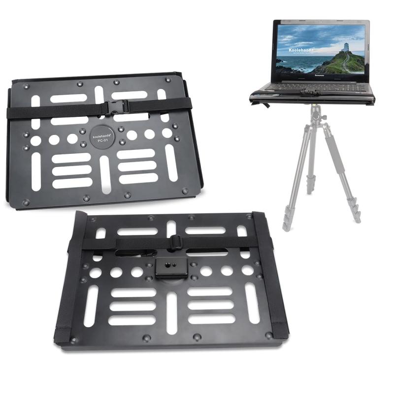 Koolehaoda ノートパソコントレイ モニタアクセサリアルミニウム製PCスタンド Arca規格のQRプレートと1/4-3/8ネジ付き Arca規格の雲台および三脚に対応 最大17.3"インチノートパソコン、プロジ頑丈な構造 ...