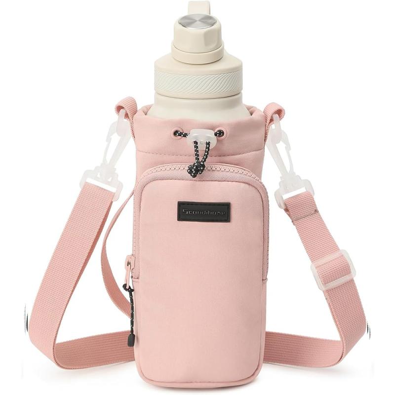 水筒カバー ウォーターボトルカバー ペットボトルホルダー 500ml用 超軽量・耐久性・易清洗 大口開口 肩掛け可能 収納ポケット付き 肩掛け調節可能 ナイロン製 保冷 スマホ収納【商品詳細】【素材】外側に高密度ナイロン、内側にポリエステル...