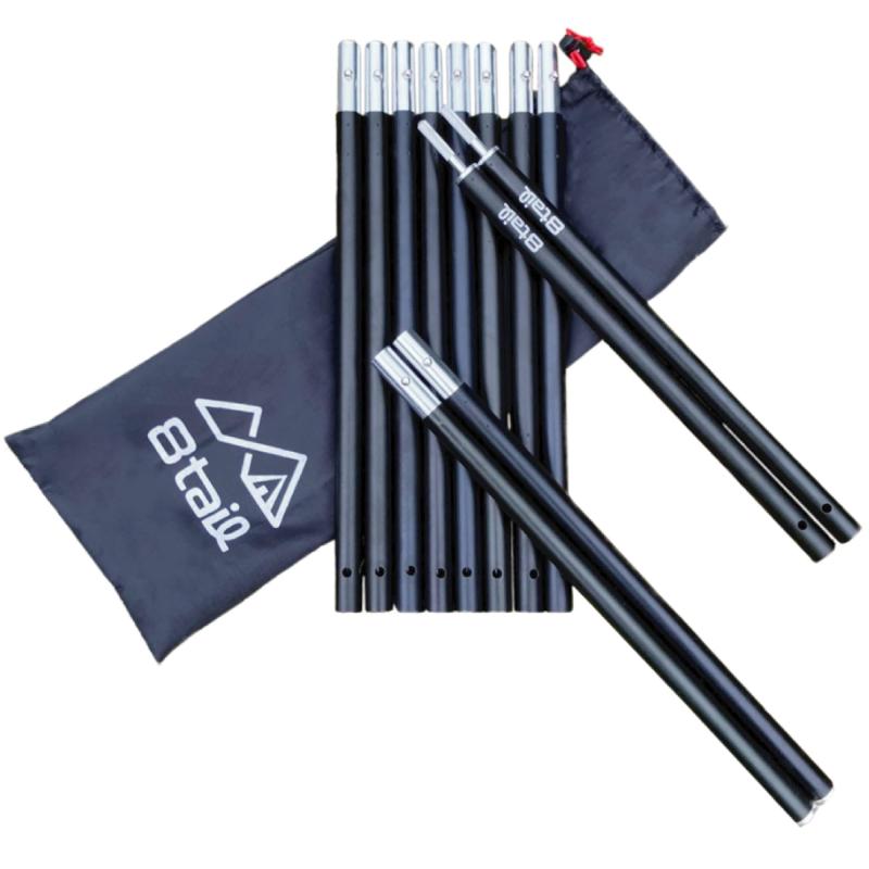 8tail アルミ ポール 19 mm 【コキザミポール】 2本セット 最長204cm 6連結 コンパクト収納 持ち運び便利 アルマイト加工 テント タープ 【人生とポールは「小刻み」が大切】この製品は、軽いテントやサブポール,タープやキャ...