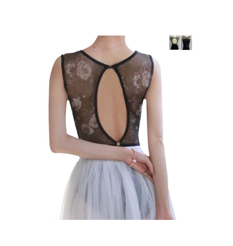 [プロダンス] ProDance プリント 黒柄 タンクトップ バレエレオタード レディース PLT007NO素材：ナイロン90%,スパンデックス10%デザイン：上品なプリント生地を使用したタンクトップレオタード。ベーシックなブラックに、お...