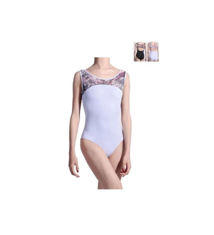 [プロダンス] ProDance ラベンダー ブラック 柄 タンクトップ バレエレオタード レディース PLT008B素 材：ナイロン85％,スパンデックス15%ポイント：背筋がうっすらと見えるバックスタイルがポイント。また鎖骨がしっかりと...