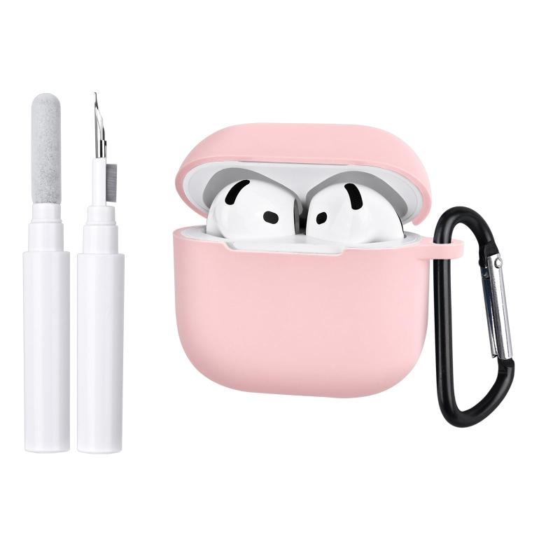 OwnestX AirPods 4 用ケース Airpods 第4世代ケース 柔らかいシリコン素材 ワイヤレス充電 対応全面保護 紛失防止 滑り止め 軽量 Airpods 4カバー 擦り傷防止 耐衝撃 カラビナ付き