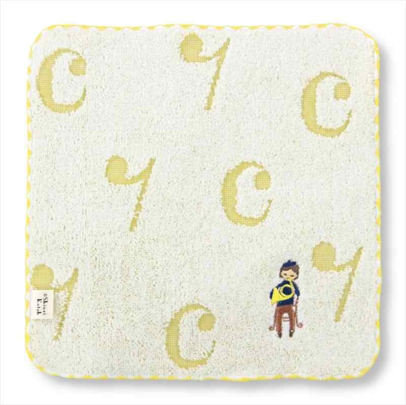 金野タオル 日本製 タオル ハンカチ ジャガード パイル 約23×23cm 音楽 楽器 チックトーン生産：日本