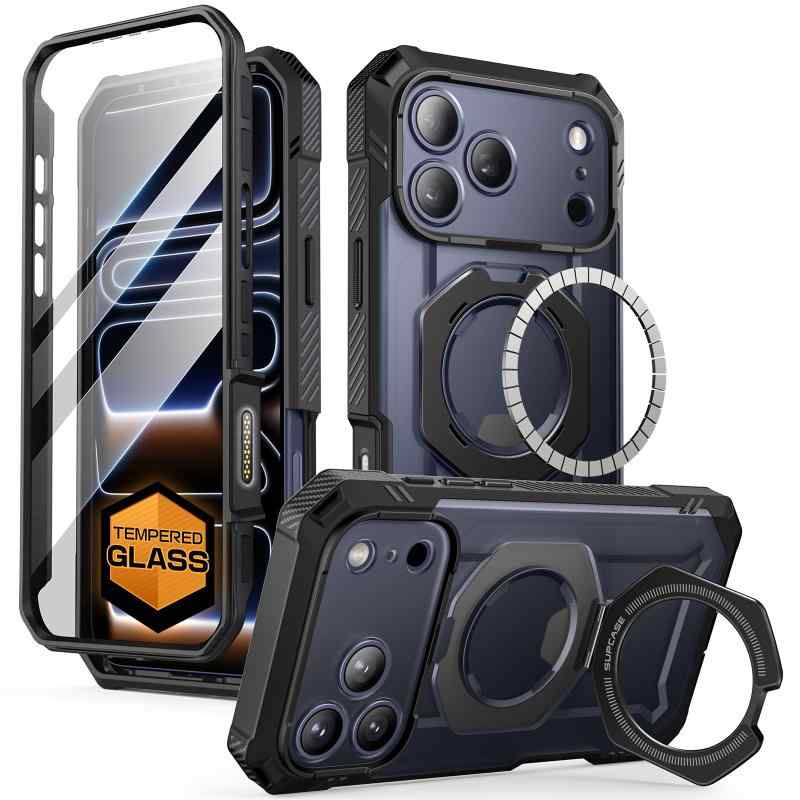 SUPCASE iPhone 17 Pro Max ケース 2025 MagSefe対応 内蔵HDスラスフィルム 横縦両立 超強磁力 耐衝撃 軍用規格保護 四角強化 滑り止め ワイヤレス充電対応 UBGrip Proシリーズ【内蔵HDスラス...