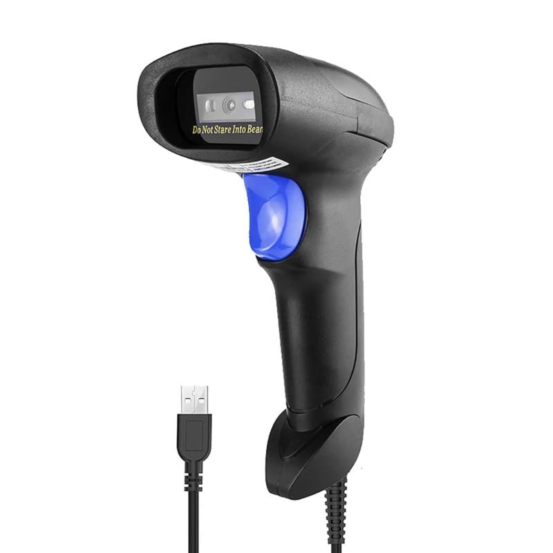 NetumScan USB バーコードスキャナー、ハンドヘルド有線CCDバーコードリーダーは、倉庫、図書館、スーパーマーケット向けのスクリーンスキャンUPCバーコードリーダーをサポートします