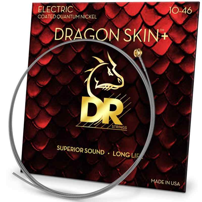 DR Strings (デーアール) エレキギター弦 クァンタムニッケルを巻弦に採用 DRAGON SKIN＋ DEQ-9 【】COATED QUANTUM NICKEL09-11-16-24-32-42Coated Wrap Wire：極...
