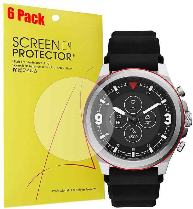 Lamshaw for Fossil Latitude 保護フィルム, 液晶保護フィルム 対応 Fossil Latitude Hybrid HR スマートウォッチ