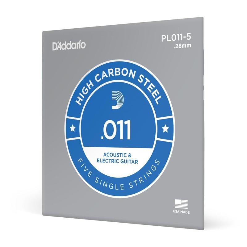D'Addario ダダリオ エレキギター/アコースティックギター用バラ弦 Plain Steel .011 5本入り PL011-5 【】ダダリオのプレーンスチールギター弦は、長期間安定したトーンが持続する弦として世界中の絶賛されています...