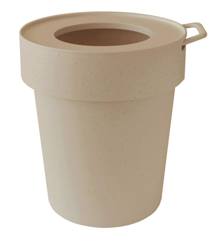 八幡化成 袋が隠れるゴミ箱 way-be TAPTRASH(タップトラッシュ)素材:ポリプロピレン、シンプルで無駄を省いたミニマムデザイン、スタッキング可能