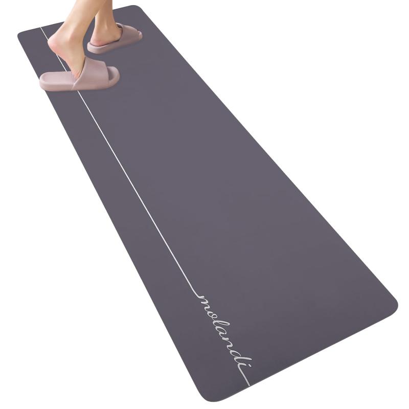 MOLANDI キッチンマット特殊な吸水繊維を使用したキッチンマットは、細かい穴が多く開いており、水分を素早く吸収します。速乾性に優れた発泡層は水を早く放出し、キッチンマットの表面はいつもサラサラ