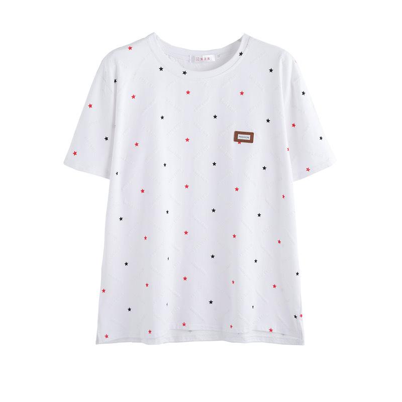 ・カテゴリ: Tシャツ・スタイル: カジュアル、清新風、清新甜美・主な素材: ポリエステル、牛乳綿繊維（その他）・ネックライン: クルーネック・袖丈: 短袖・袖型: レギュラースリーブ・柄: 3D効果、プリント、立体パターン・仕様: プルオ...