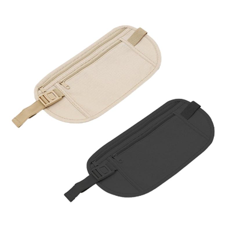 aninako セキュリティポーチ ウエストバッグ RFIDスキミング防止 海外旅行用 薄型軽量 防水加工 パスポート/スマホ収納 男女兼用 防犯対策 ランニング/旅行/配達用 貴重品保護 腹巻きタイプ ブコンパクトながら大容量の多機能ウエ...