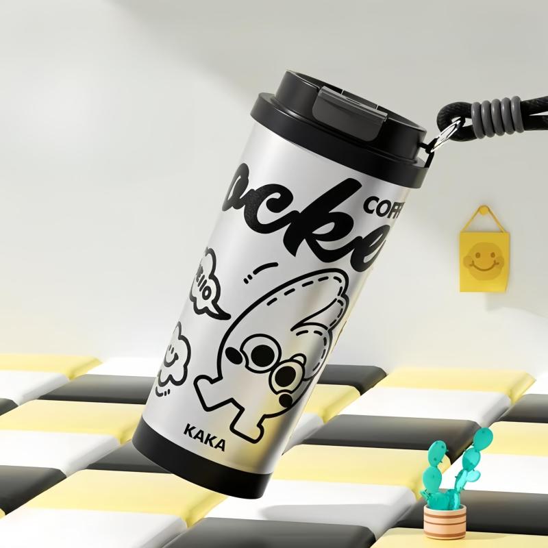 水杯高品質 316 ステンレス素材：耐食性に優れ、酸性飲料や塩分を含む液体にも強く、長期使用でも安全性と清潔さを保ちます。最適な 500ml 容量：日常の水分補給に必要な量をしっかりと収納でき、通勤・運動・旅行など多様なシーンで便利に使用可...