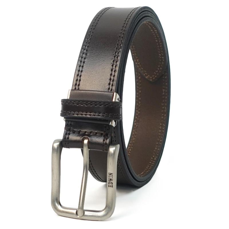 EDWIN(エドウィン) ベルトベルト 35mm 118cm 日本製 牛革 レザー ダブルステッチ 0111128メンズサイズ：幅3.5cm×全長118cm素材：牛革ダブルステッチがアクセントになった日本製ベルト