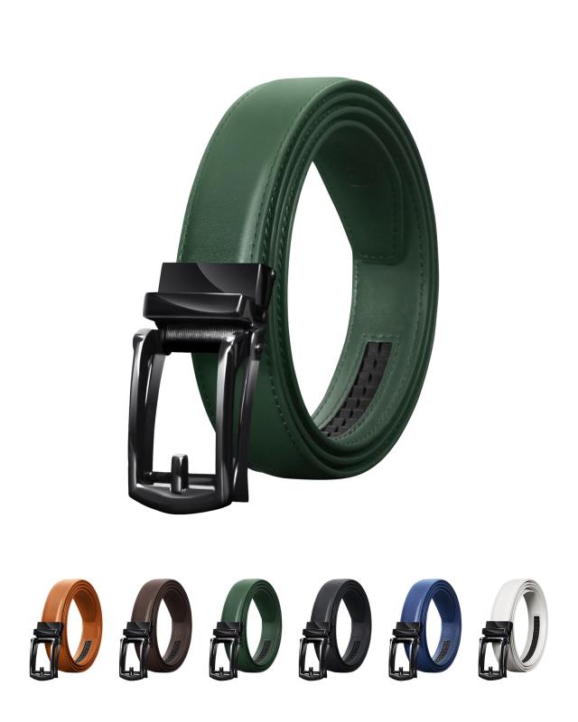 [Alivern] ベルト メンズ カジュアル 無段階調節 穴無し オートロック式 サイズ調整可能 高耐久性 紳士ベルト ビジネス レザー 75~125cm 使いやすい【無段階調節可能】穴あきタイプは間隔2cm以上、なかなか自分の胴囲にフィ...