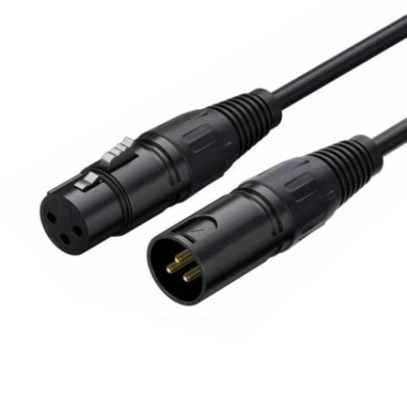 XLRケーブル マイクケーブル オス-メス 1.5M 平衡接続 高 音 質 ノイズシールド 亜鉛合金 耐久性 コンデンサーマイク ミキサー レコーディング スタジオ対応 ブラック【平衡接続 &amp; 高音質】バランス伝送方式を採用。外部ノ...