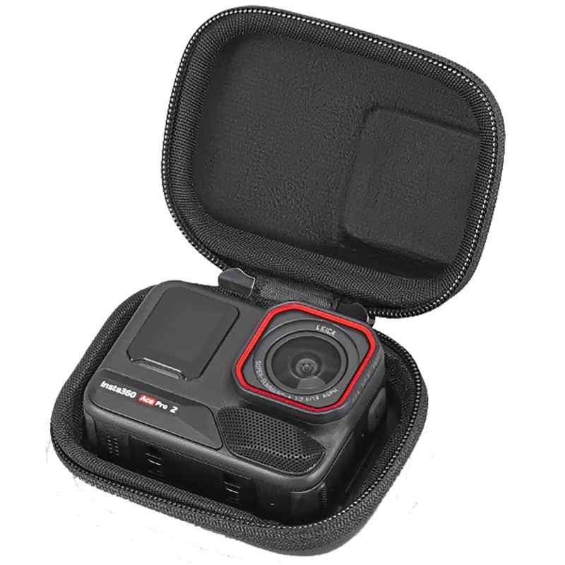 For Insta360 AcePro2 保護ケース 落下防止 ポータブル小型収納バッグ 耐衝撃 防塵 防汚 防振 軽量防水防湿 全面保護用ミニカメラバッグ ShellChic 防汚保護カバー(ブラック)高い耐衝撃性と防護力：優れた耐圧性と...