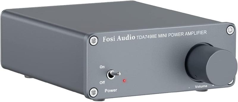 Fosi Audio TDA7498E 320W 2チャンネルステレオオーディオアンプレシーバーホームスピーカー用ミニHi-FiクラスD内蔵アンプ160W x 2 24V電源付き【高性能チップ採用】STMicro TDA7498Eチップによ...