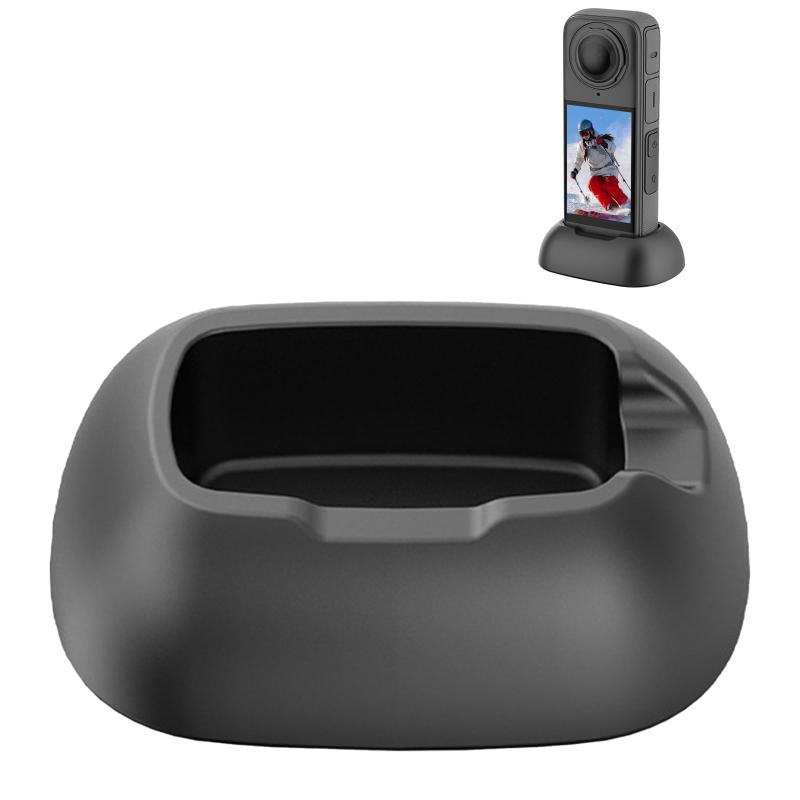 EsiFare For Insta360 X5 専用 固定サポート インスタ360 X5対応固定ベース デスクトップスタンド 卓上に立つ 固定ブラケット シリコンスタンド カメラ充電影響ない デスクトップ固定 カーマウント【Insta360...