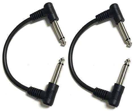 Access 【 15cm x 2本セット 】両端L型 パッチケーブル ギターエフェクター用 6.35mm L字 M98A-LL2Pエフェクター接続、パッチンぐに便利。21AWGの15cmパッチケーブルです。マイク、AMP、混合装置などのオ...