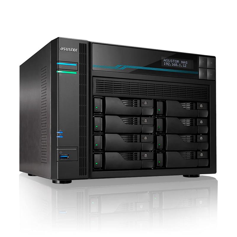 ASUSTOR NAS キット Lockerstor 2xM.2 NvMe SSDスロット Intel Atom クアッドコア 2x2.5GbE 2x10GbE高速ポート 8GBメモリ 搭載
