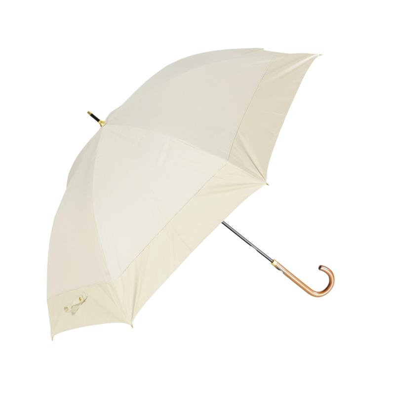 Pluvia 【超軽量】265g 晴雨兼用(日傘兼用) 長傘 レディース おしゃれ 無地 バイカラー 手開き 55cm晴雨兼用の手開き式長傘/UV99.9％カット/一級遮光/UPF50＋内側黒コーティング加工でしっかり遮熱効果およそ-18℃...