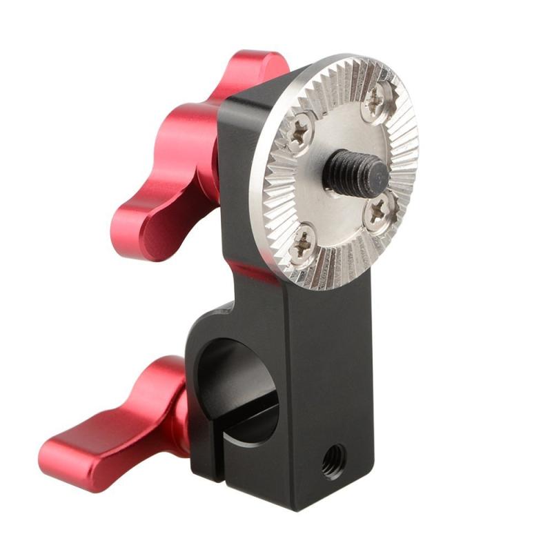 CAMVATE 15mmシングルロッドクランプ ロゼットマウント付き ロゼットアダプター カメラアクセサリー 15mmロッドシステムに接続(赤い蝶ナット）商品名：15mmシングルロッドクランプM6のロゼットスタイルのロゼットマウントが付いて...