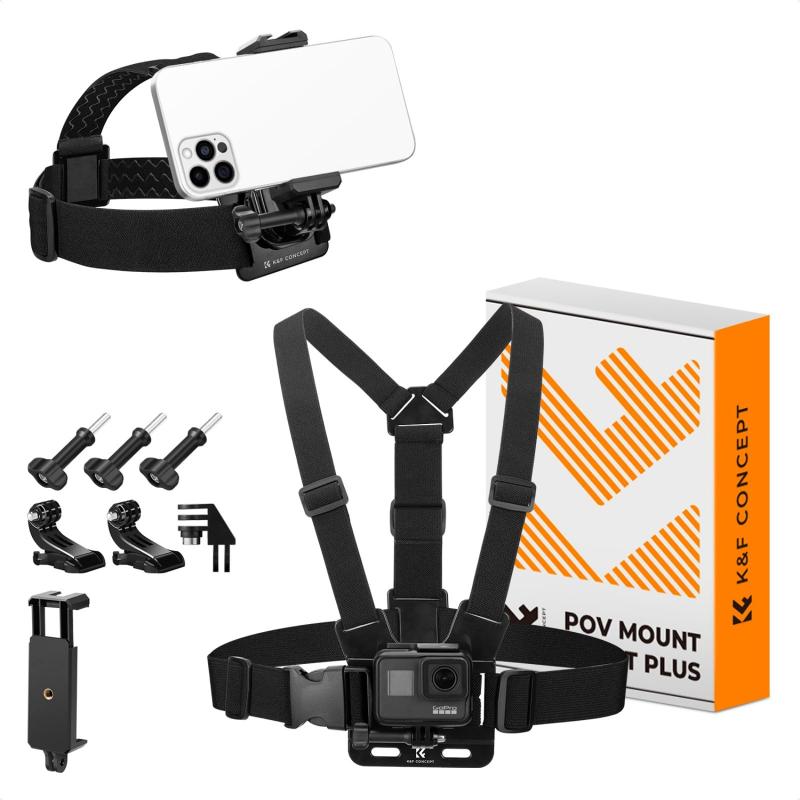 K&amp;F CONCEPT アクションカメラ用マウント チェストストラップ ヘットストラップ1. 多機能デザイン K&amp;F CONCEPTのチェストストラップとヘッドストラップは、さまざまなアクションカメラ（GoProなど）に対応...