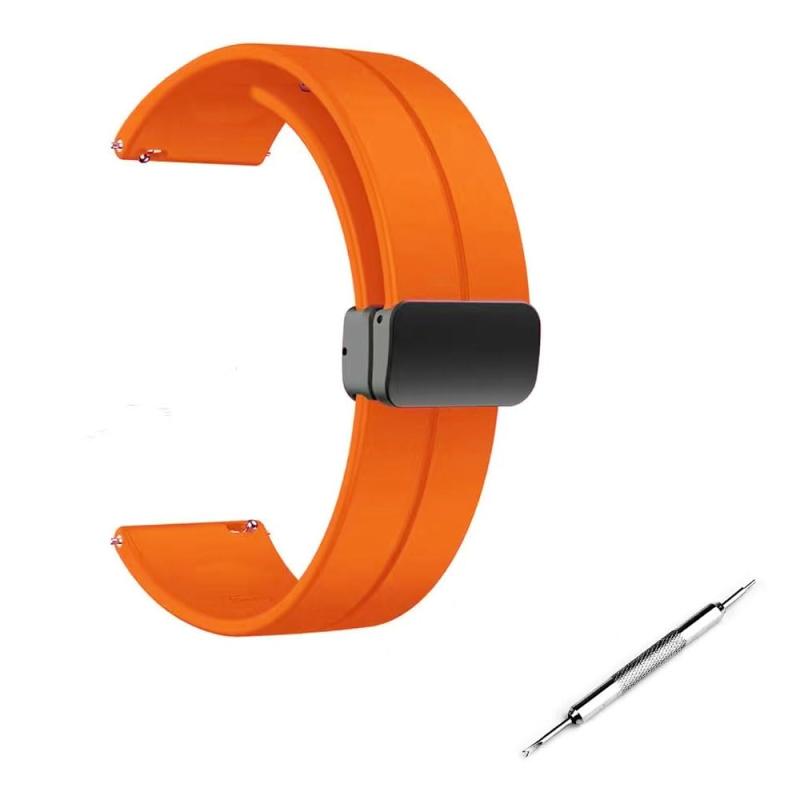 [LJJDBZYD] 時計バンド ユニバーサル マグネット式腕 時計 腕時計 バネ棒外し 交換ベルト バネ棒はずし 22mm シリコン 防水 通気性 軽量 時計替えベルト 替えバンド 差し替え簡単 調整簡単 （バ仕様：このバンドの幅は22 ...
