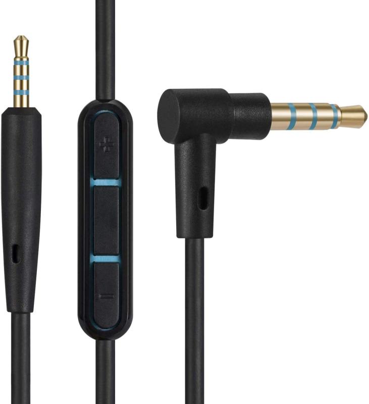 ヘッドホンケーブルBose QC25, QC35, QuietComfort 25, QuietComfort 35, On-Ear 2,OE2,OE2i対応 オーディオケーブル ケーブル 交換 ヘッドフォン コード リモコン・マイク付き【...