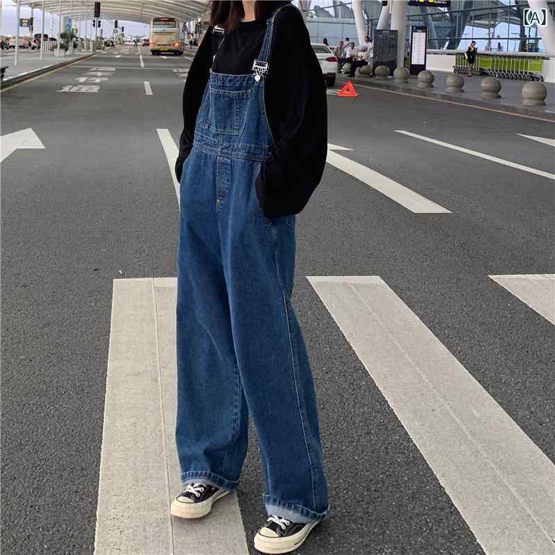 ・カテゴリ: デニムパンツ・主な素材: 綿30%以上50%未満・スタイル: サロペットパンツ、通勤風、大人カジュアル・パンツ丈: ロングパンツ・ウエスト: ハイウエスト・生地の厚さ: 普通・デザイン特徴: ボタン、パッチワーク・カラー展開:...