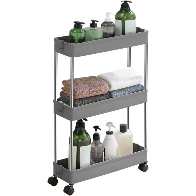 SONGMICS キッチンワゴン キッチンラック キャスター付き KSC