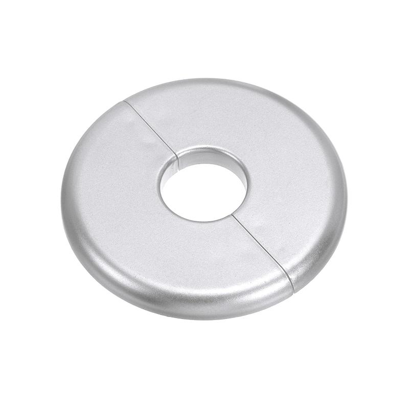 PATIKIL 壁用スプリットフランジ0.93"（23.5mm） AB Sラウンド自己粘着エスカッションプレート キッチンバスルームアームパイプ蛇口装飾用水管カバー シルバー素材：AB S；カラー：シルバー；内径：23.5mm /...