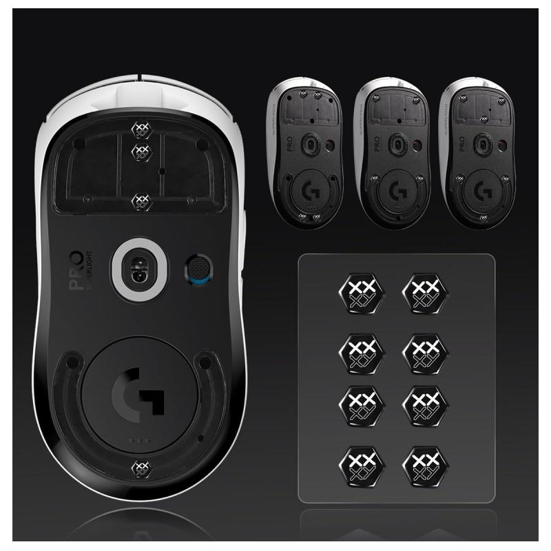 IMMOENUC 汎用型マウスソールスムーズ 耐久性 薄型 超強力ガラス製マウスフット 6mm * 8粒 DIY六角形マウス交換用フットパッド ゲームマウスアクセサリ1. この製品はユニバーサルガラスマウススケートで、ほとんどの種類のマウス...