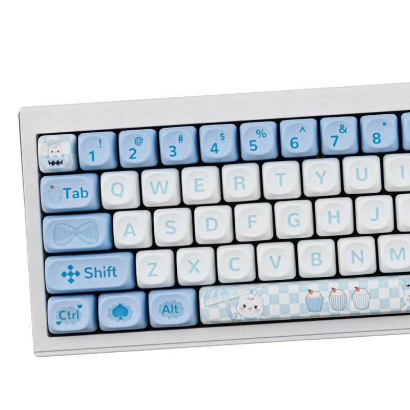 149 Keys アニメ 猫 MOA プロファイル キーキャップ PBT キーキャップセット 7Uスペースバー付き Gateron Kailh Cherry MX Switch メカニカルゲーミングキーボード対応A