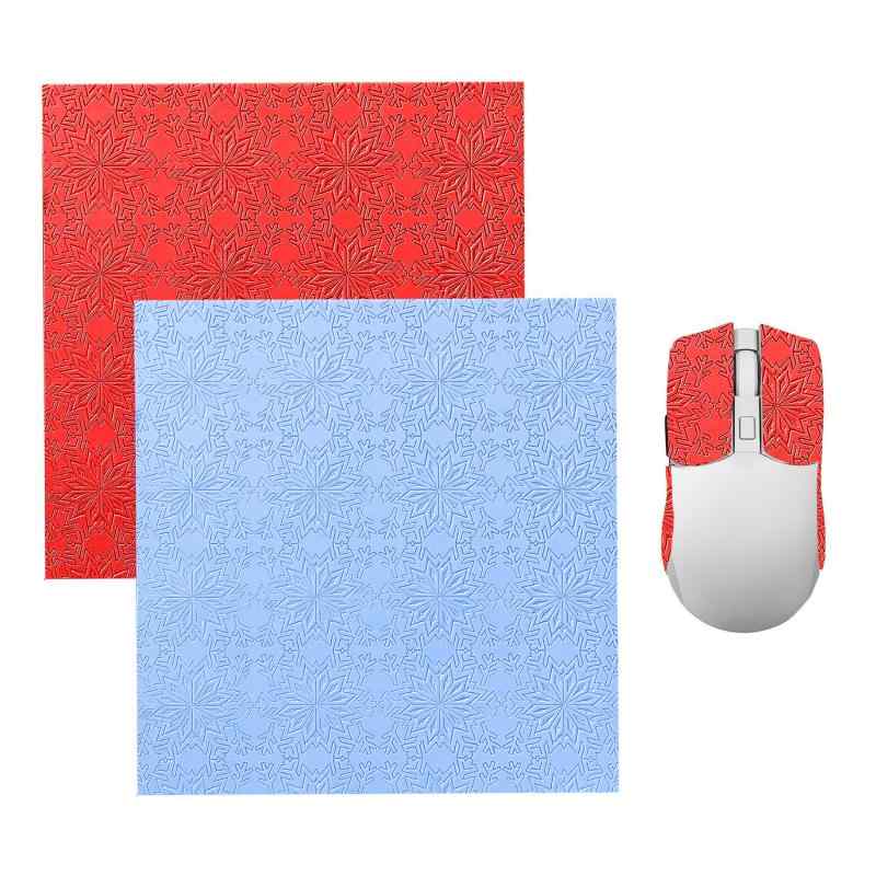 BOROLA DIY粘着式ユニバーサルマウス滑り止めスノーフレークグリップテープ、自由にカットできる吸汗・超薄型0.3mm、あらゆるブランドのゲーミングマウスに対応