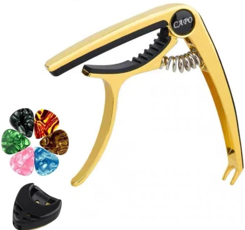 ギター カポタスト ワンタッチ ギター カポ アコギカポ エレキギター カポタスト エレキギター フォークギターウクレレ用 亜鉛合金