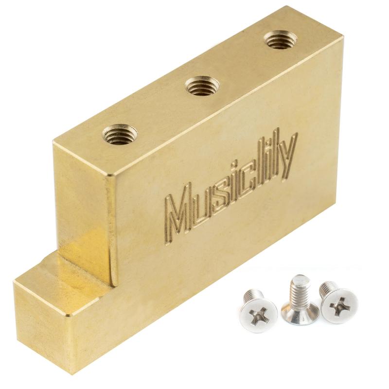 Musiclily Ultra ファットタイプ L型 真鍮製トレモロブロック Fat Brass L-Shaped Block Floyd Roseギター用