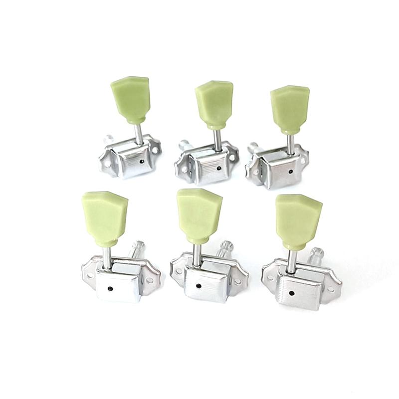 fangzi エレキギターのチューニングペグ6pcs オープンスタイル ギター チューニング キー ストリング チューニング ペグ ビンテージ チューナー ギター マシン ヘッド 3L3R フォーク ギターとエ