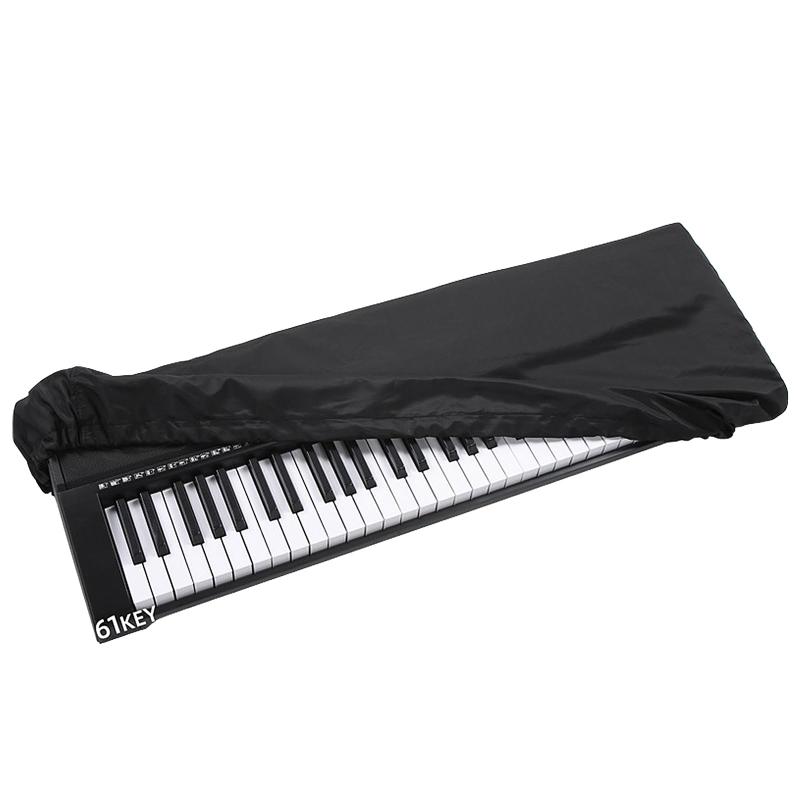 電子キーボード カバー 電子ピアノカバー 布 弾力素材 調節可能 軽量 鍵盤カバー 収納 保護 防塵 黒 ユニバーサル 61鍵盤 / 88鍵盤【高品質素材】ダストカバーは耐久性に優れた高品質のスパンデックス生地で作られており、起毛裏地により...